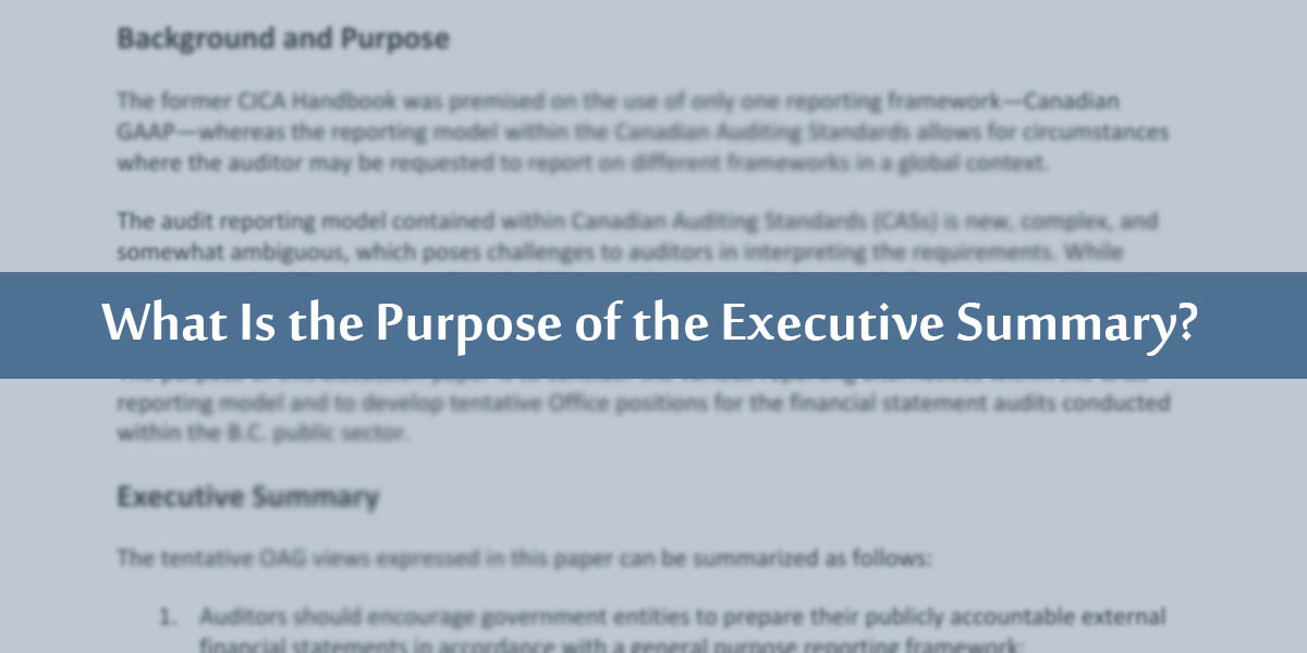 What is the Purpose of the Executive Summary? – GovCon-Biz